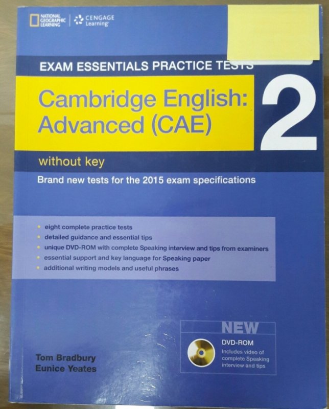 کتاب اگزم اسنشیال Exam Essentials Practice Tests Advanced (CAE) 2+CD ...